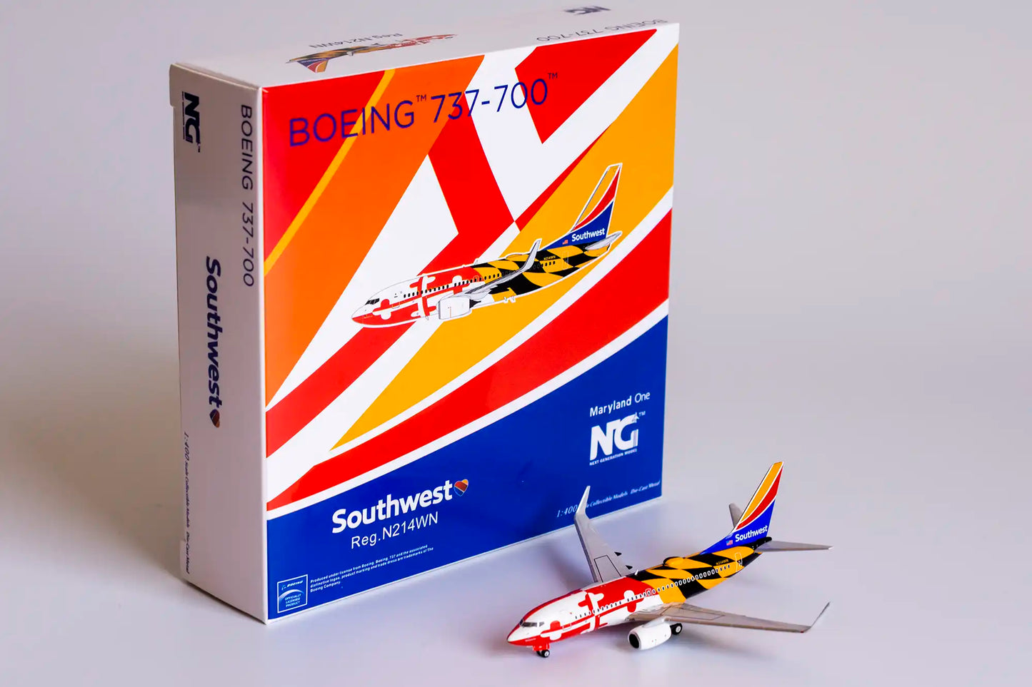 NG Models 1:400 Southwest Airlines Boeing 737-700 N214WN "Maryland One ...
